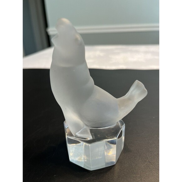 Goebel | Accents | Vintage 985 Goebel Frosted Crystal Glass Seal Sea ...